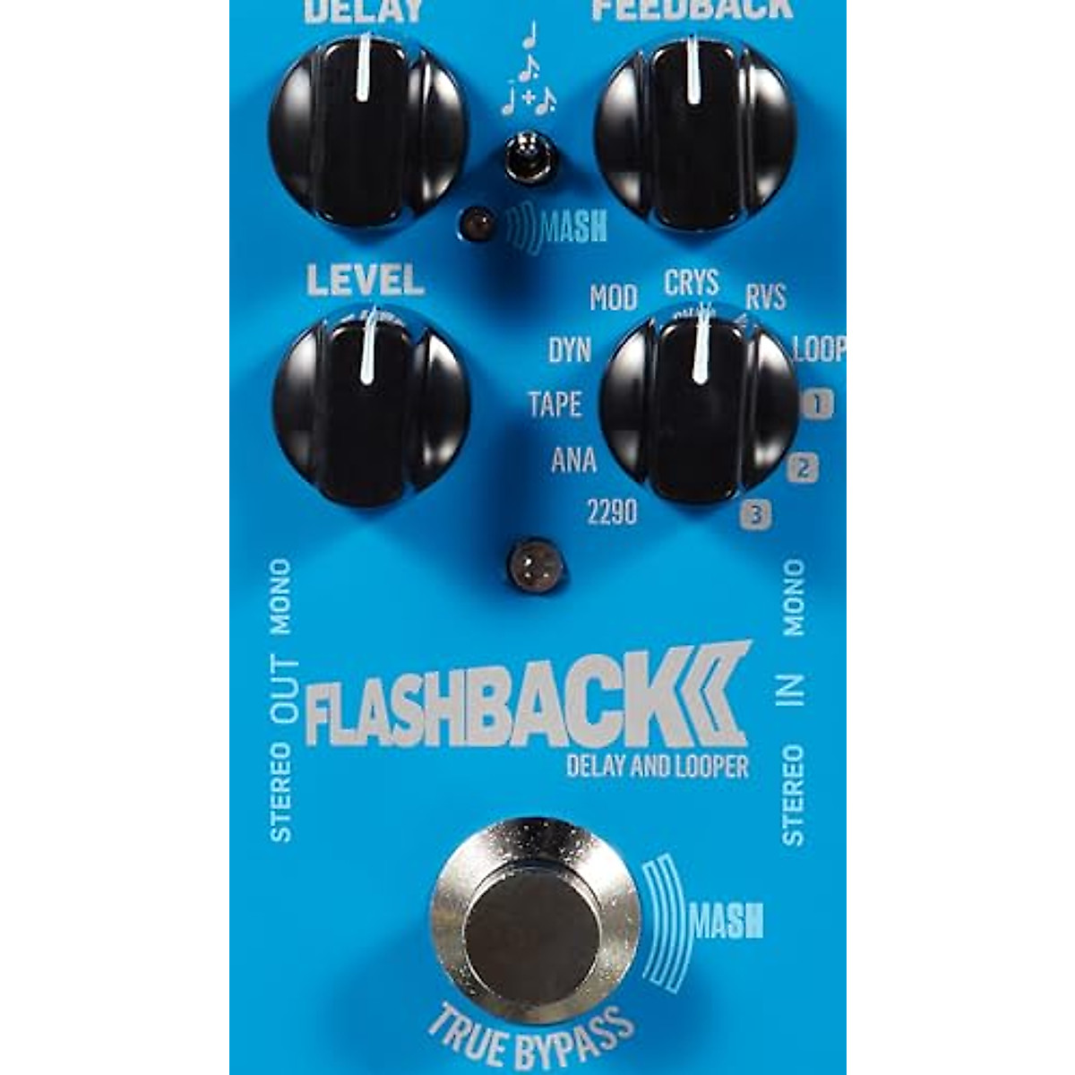 TC Electronic FLASHBACK 2 DELAY Legendary Delay Pedal with Groundbreaking MASH Footswitch, Crystal Delay Effect and Built-In TonePrint Technology, Blue