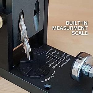 Massca Pocket Hole Jig Kit M1 - Adjustable & Easy to Use Pocket Screw Jig - Heavy Duty Drill Jig for Angled Holes with Drill Bit, Pocket Self Tapping Screws &Driver Bit,
