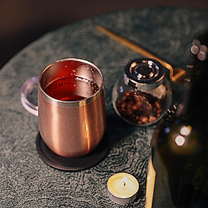 MUCHENGHY 12 oz Wine Glass Tumbler Bulk with Lid, Stainless Steel Double Wall Vacuum Insulated Stemless Wine Glass, Insulated Travel Wine Cup for Champaign, Cocktail, Christmas