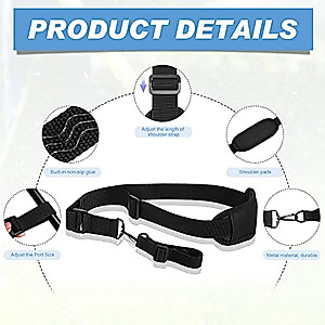 2 Pieces Shoulder Strap Trimmer Strap Adjustable Universal Leaf Blower Shoulder Harness Easy Release Strap String Trimmer Replacement Parts for Weeder, Leaf Blower, Multi Head System and All Types