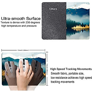 Mountains Mouse Pad, Landscape Mouse Pad, Mouse Mat Square Waterproof Mouse Pad Non Slip Rubber Base MousePads for Office Laptop, 9.5"x7.9"x0.12" Inch