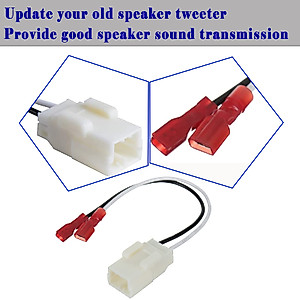 2 Pack 72-6514 Speaker Wire Harness Adapter Plug Compatible with Jeep Wrangler Chrysler Town & Country Speaker Harness Adapter Dodge Dakota Front Rear Door Speaker Wiring Harness Adapter