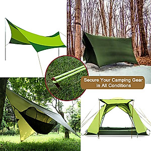 SOLEADER Tent Stakes Heavy Duty, Tent Pegs, 9 Inch, Aluminum, Utralight, Extra Long, for Camping Beach Hammock Tarp Shelter Cannopy, Pack of 12