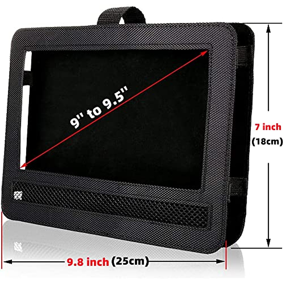 ZugGear Car Headrest Mount Holder Strap for Swivel and Flip Style Portable DVD Player - 9 Inch to 9.5 Inch Screen