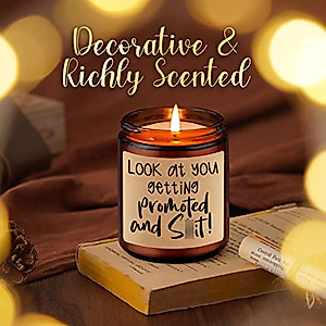 LEADO Scented Candles - Promotion Gift - Promotion Gifts for Women, Men, Coworker, Friends, Employees - Funny Promotion Gifts, Congratulations Gifts for Women, New Job, Office, Job Promotion Gifts