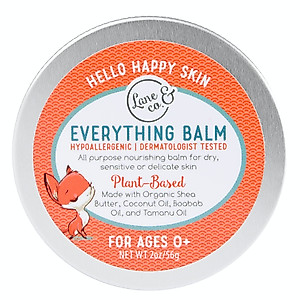 Lane & Co Everything Balm - Plant-Based Baby Care Balm for Diaper Rash, Cradle Cap, Chapped Lips, Dry Skin - Ideal for Sensitive, Delicate Newborn Skin - Suitable for Babies, Kids, Mothers, Adults