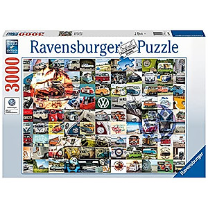 Ravensburger 99 VW Bulli Moments 3000 Piece Jigsaw Puzzle for Adults - 16018 - Handcrafted Tooling, Durable Blueboard, Every Piece Fits Together Perfectly