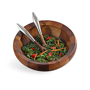 Nambe Yaro Salad Bowl with Servers