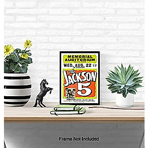 Michael Jackson Poster - Motown Black Music - Vintage Jackson 5 Concert Poster - African American Wall Art - Famous Black History - Black Culture - Black Art - Afro Wall Art - Music History Gifts