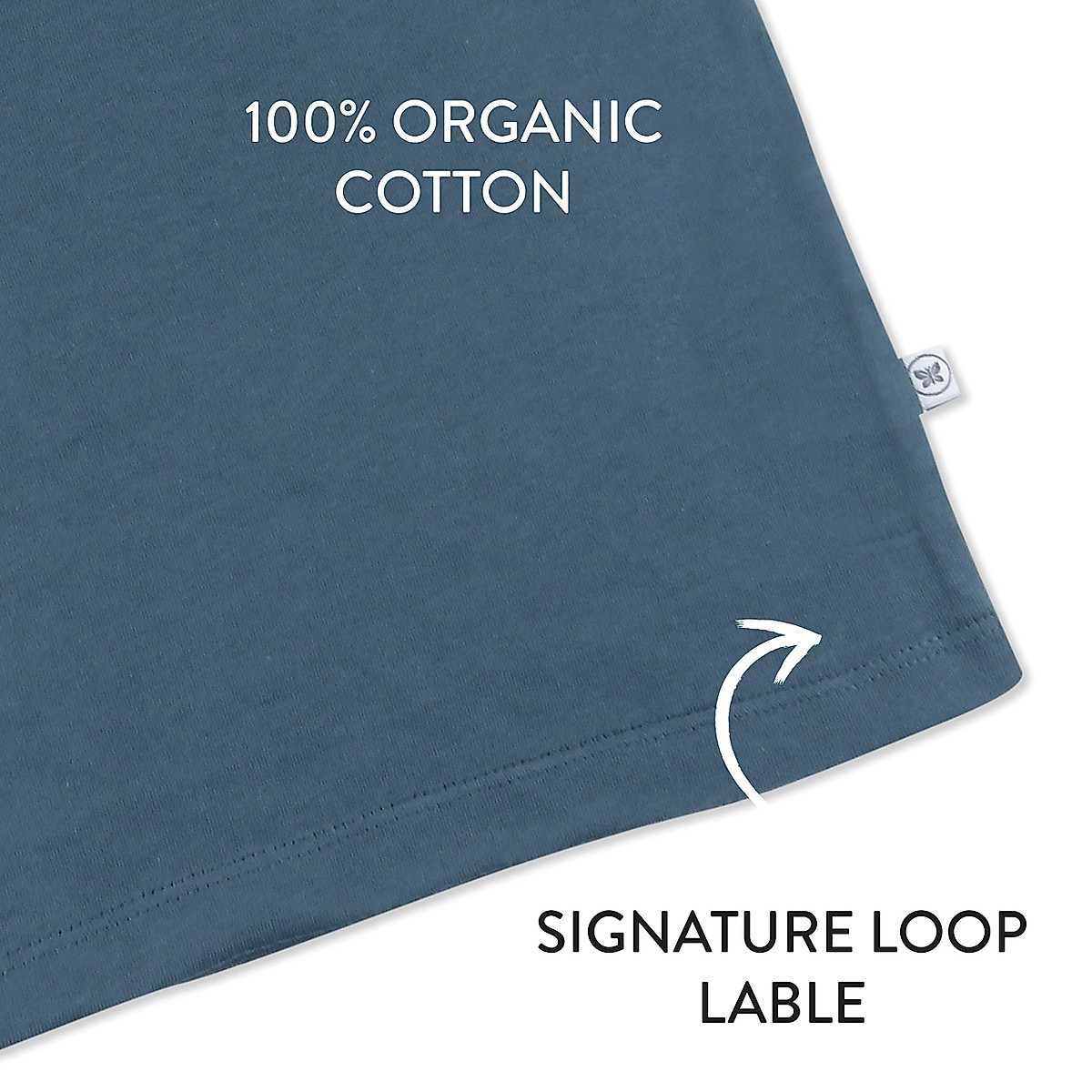 HonestBaby Multipack Short Sleeve T-Shirt Tee 100% Organic Cotton Infant Baby, Toddler, Little Kids Boys, Girls, Unisex, 10-Pack Rainbow Gems Blues