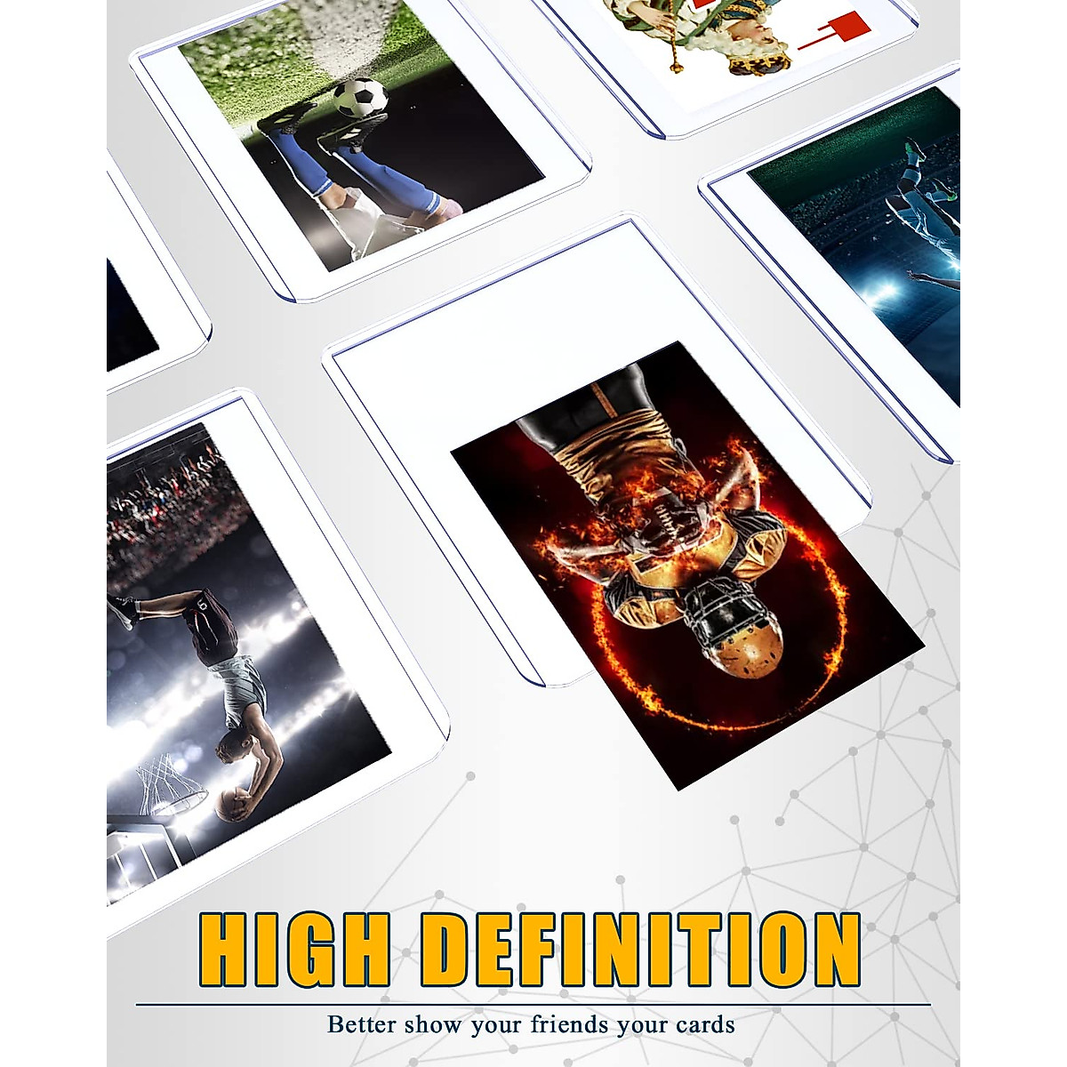 Top Loader Card Sleeves 480 ct, 35 PT Premium 240 Top Loader and 240 Clear Soft Sleeves for Cards Thick Hard Plastic Card Sleeves, 3" x 4" Trading Cards Protector for Sports Cards, Trading Cards