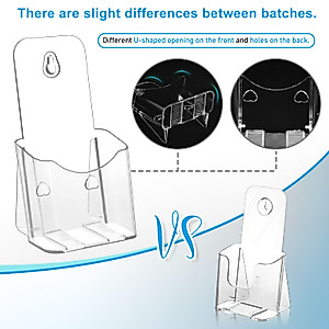 xydstay Acrylic Brochure Holder 4x9 Inches Slant Back Design, Clear Display Stand, Plastic Table Stand Sign Holder,Pamphlet Holder Flyer Holder, Acrylic Display Stand, Acrylic Table Signs Plastic Paper Holder for Office, Home, Store, 2 Pack