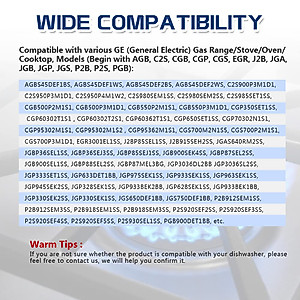 [Upgraded] WB29K10023 Range Medium Burner Cap Replacement Part, Fit for GE Gas Range/Stove/Oven/Cooktop, 3.2 Inch Diameter (2Pcs)