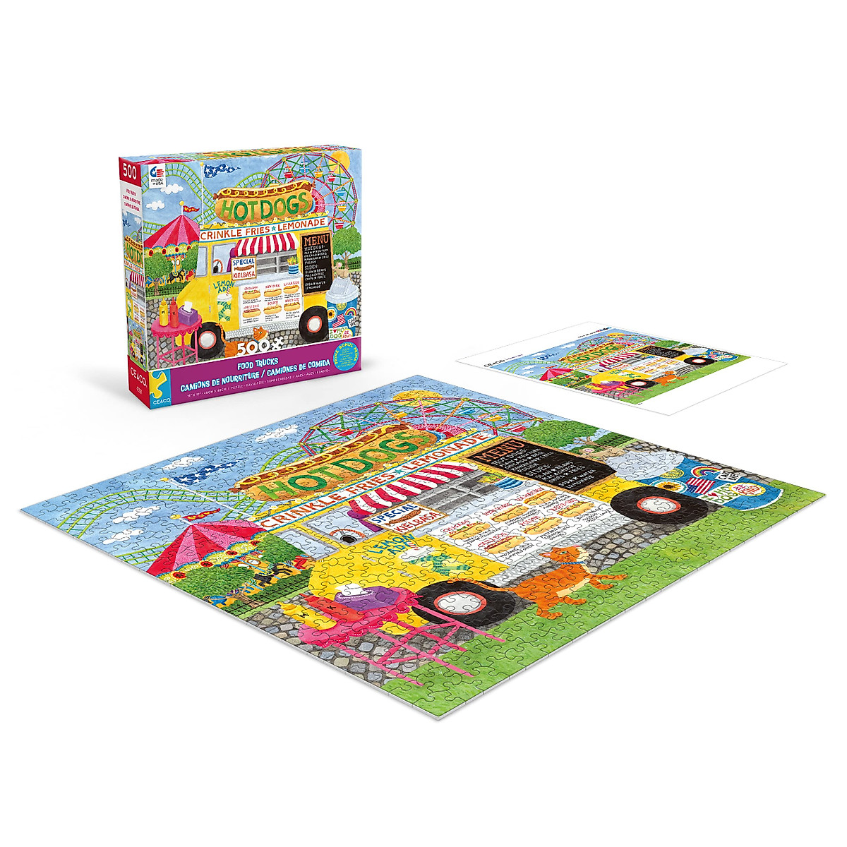 Ceaco - Food Trucks - Hot Dog Truck II - 500 Piece Jigsaw Puzzle