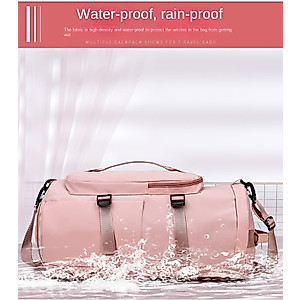 RESPEEDIME Unisex Travel Duffed Tote Bag Waterproof Fold-able And Expandable Backpack With Shoes Compartment Overnight Daypack For Swim Sports Gym Bag