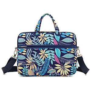 kayond Forest Series Bule Patten Waterproof Laptop Shoulder Messenger Bag Case Sleeve for 12 Inch 13.3 Inch Laptop