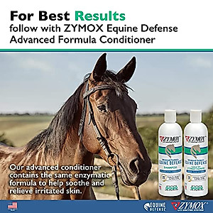 Zymox Equine Defense Advanced Formula Shampoo, 12oz. – Horse Coat Care: Cleans, Refreshes, Hydrates & Nourishes Skin, Mane & Tail