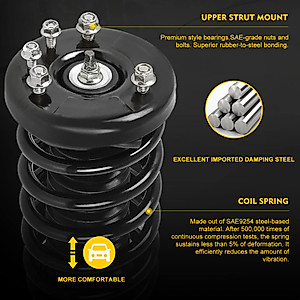 OREDY 4PC Full Set Front Rear Struts Assembly Replacement for 2006-2014 Honda Ridgeline AWD 15123 15124 11505 11506