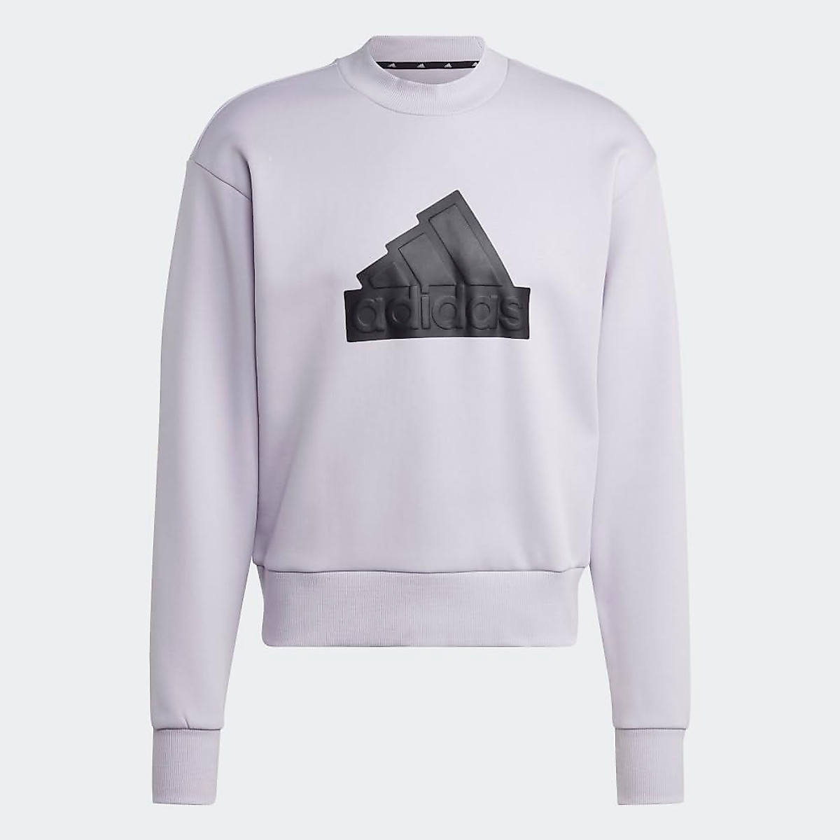 adidas Men's Future Icon Badge of Sport Crewneck, Silver Dawn, Large