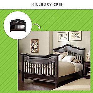 Full-Size Conversion Kit Bed Rails for Baby Appleseed & Eco-Chic Cribs | Fits Beaumont, Chelmsford, Clover, Davenport, Dorchester, Millbury, Palisade and Stratford Cribs (Espresso)
