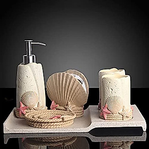 DVTEL Five-Piece Bathroom Washing Set Bathroom Supplies Set, Toothbrush Cup, Mouthwash Cup Set