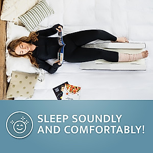 Kӧlbs Single Or Double Leg Elevation Pillow | Post Surgery Leg Pillow | Stylish Chic Jacquard Cover | Ankle Knee and Leg Support Pillow for Injury After Surgery (Adjustable)