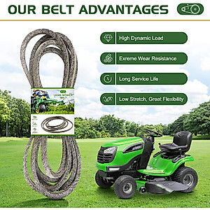 Youxmoto Lawn Mower Deck Belt 1/2"x109" Made with Aramid Cord Fiber Cords fits for MTD/Cub Cadet/Troy-Bilt/Massey Ferguson 954-04045 754-04045 Toro 112-5800 LX420, John Deere M90942