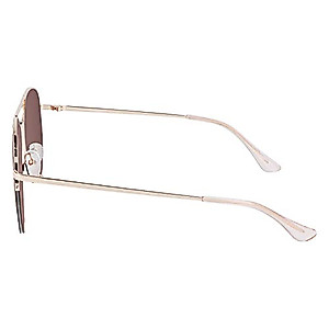 Calvin Klein Women's CK20121S Pilot Sunglasses, Rose Gold, 57/17/140
