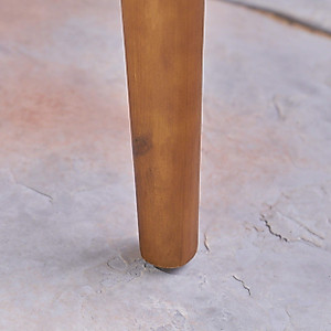 Christopher Knight Home Nick Outdoor Acacia Wood Round Dining Table, Teak Finish