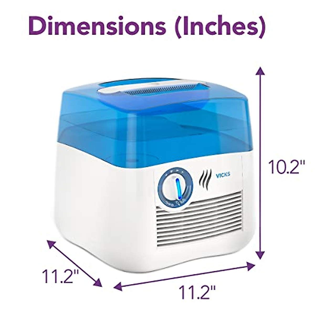 Vicks V3900 Cool Mist Humidifier, Medium Room, Humidifier for Baby and Kids Rooms, Bedrooms and More