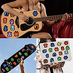 sxdaizjsym 52 Pieces Neon Anime Stickers| Gift for Kids Teen Birthday Party| Cool Cartoon Stickers| Cute Stickers Pack|Waterproof Stickers for Water Bottles,Laptop,Phone,Skateboard,Bicycle