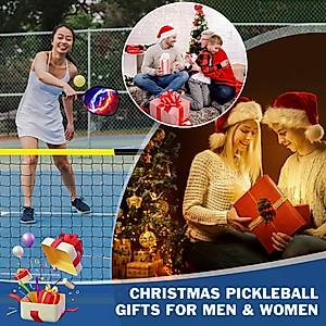 Baisal Pickleball Set with Net Portable Outdoor Indoor, 22FT Regulation Size Pickleball Net for Driveway with 4 Wooden Pickleball Paddles, 1 Pickle Ball Net, 4 Balls,1 Storage Bag, 1 Carry Bag