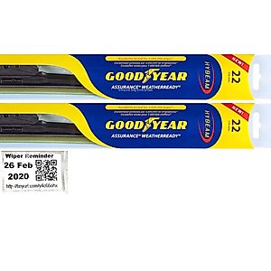 Windshield Wiper Blade Set/Kit/Bundle for 2015-2019 Ford F-150 - Driver & Passenger Blades & Reminder Sticker (Assurance WeatherReady)