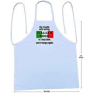 The Trouble With Italian Food Funny Cooking Apron