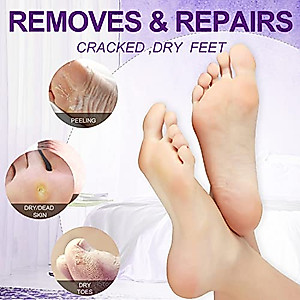 Spa Pedicure Kit, Pedicure Foot Soak Kit Foot Spa Treatment at Home Pedicure Foot Care Kit 4 in 1 with Foot Soak Bath Salt Foot Scrub Lotion for Dry Cracked Feet
