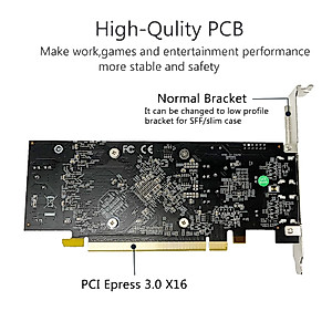 QTHREE Radeon HD 7750 Graphics Card,2GB,GDDR5,128 Bit,2X DisplayPort,Video Card for PC Gaming,Computer GPU,PCI Express x16,Low Profile