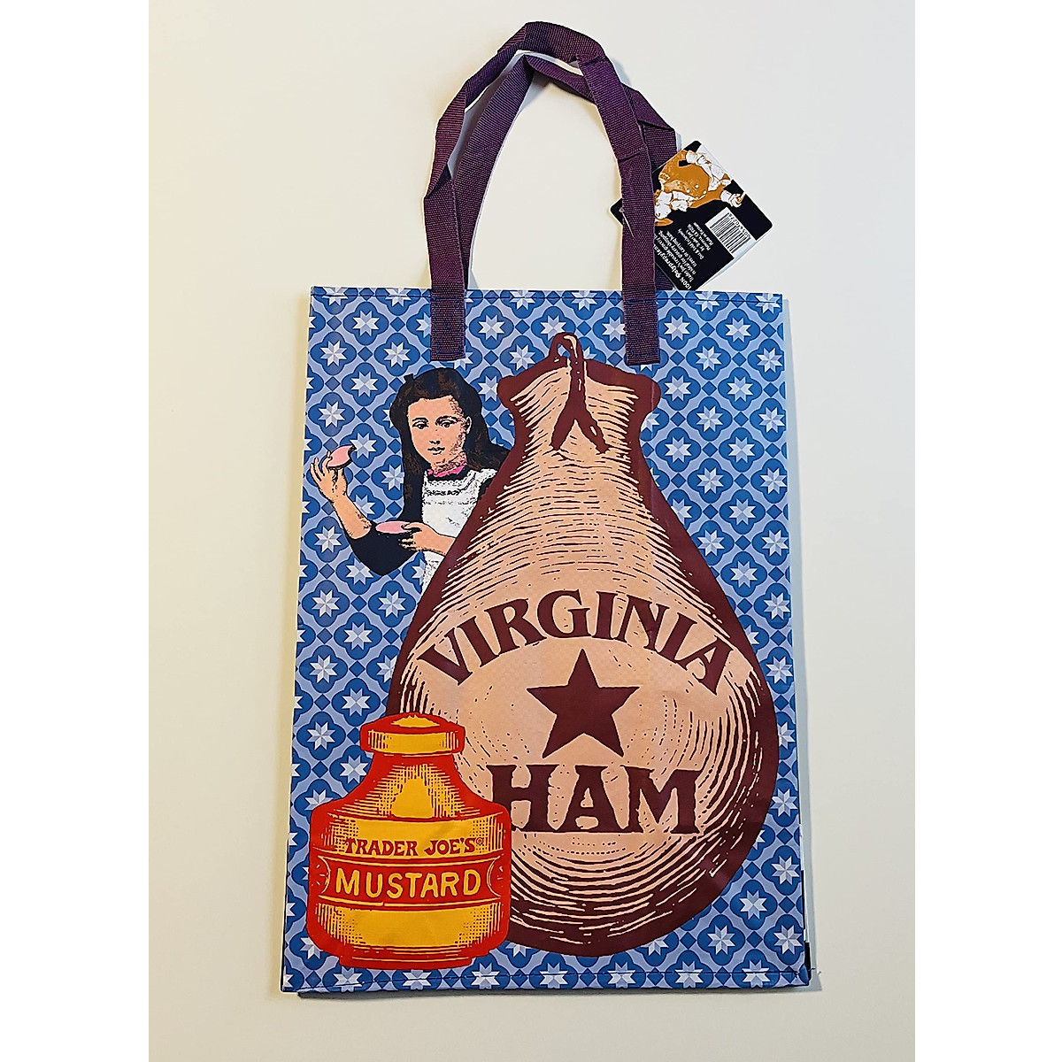 Virginia Theme Trader Joe's Reusable Shopping Tote Bag Multicolor