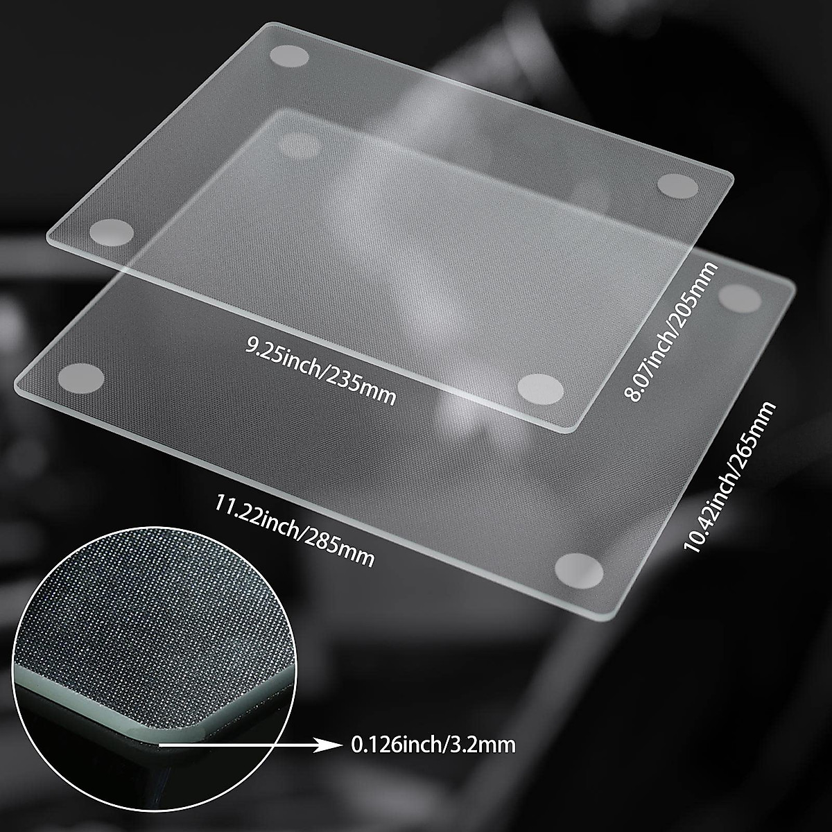 ARTISTEM Mouse Pad, Non-Slip Tempered Satin Glass Mousepad for Gaming and Working Office and Home Desk Accessories Desk Decor Fast Accurate Safe Durable and Easy to Clean 11.22"x10.42"(Performance)