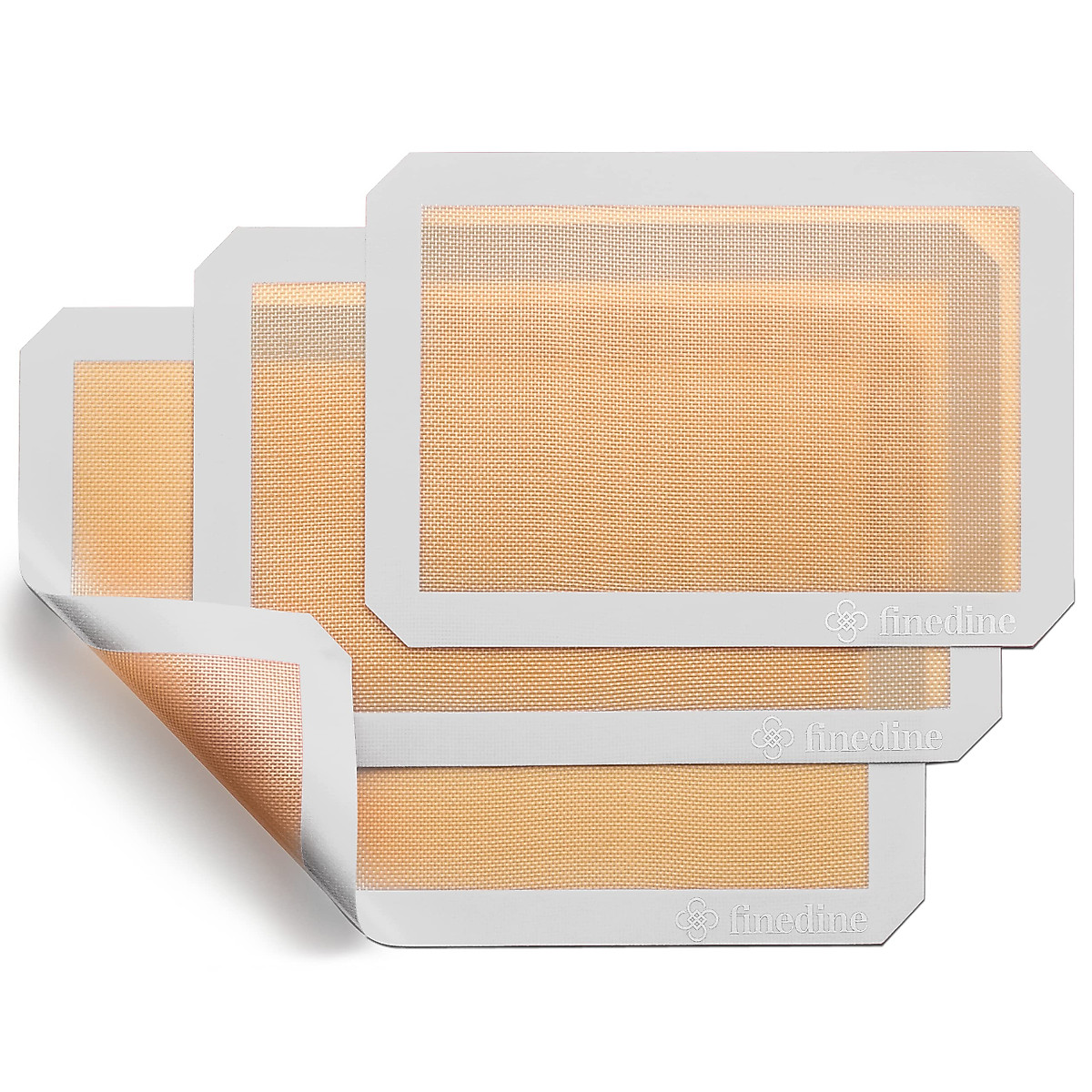 Fine Dine-Silicone baking mat set of 3-White
