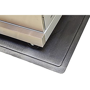 DiversiTech Outdoor Gas Grill BBQ & Fire Pit Mat, 60" x 30", Black