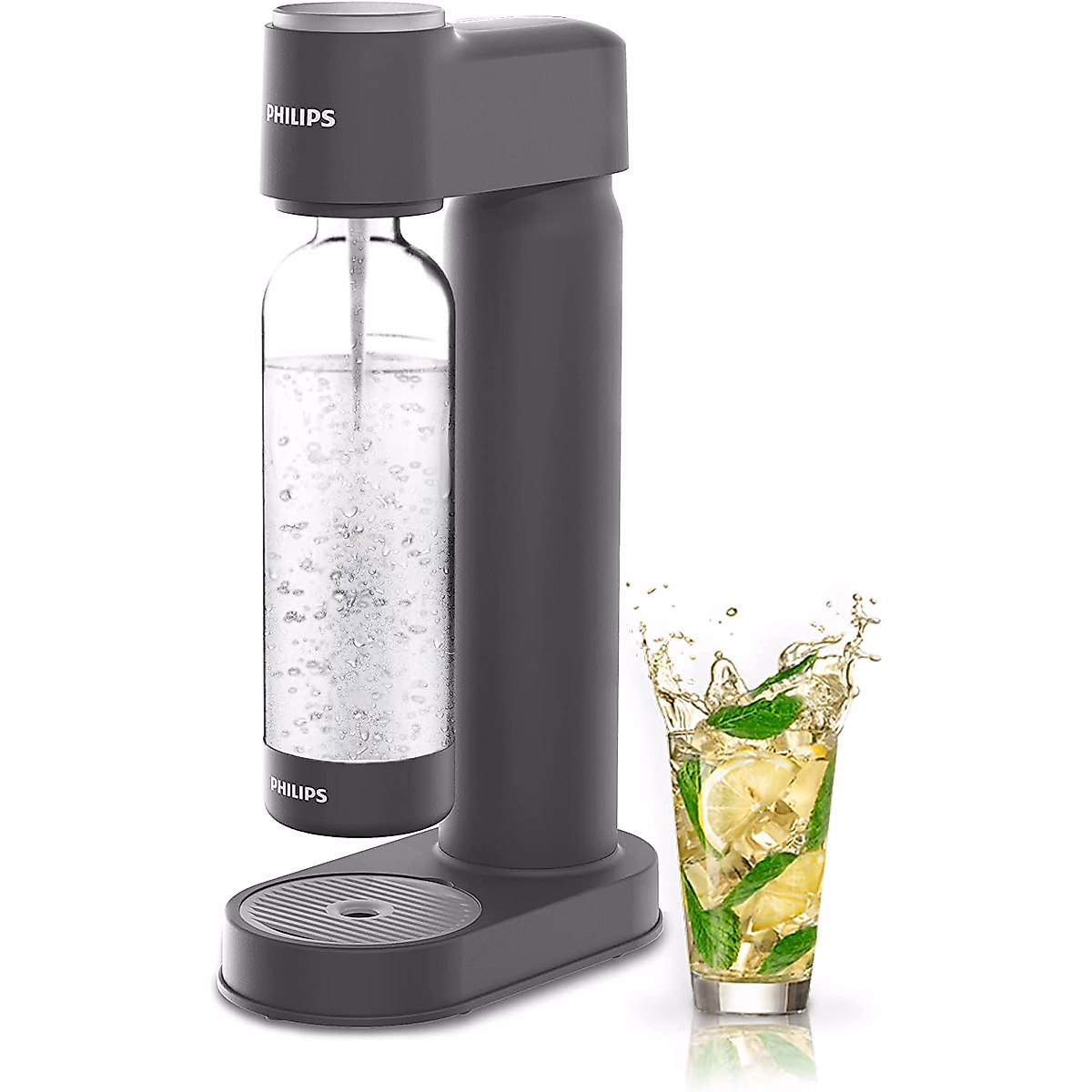PHILIPS Sparkling Water Maker + PHILIPS Carbonating Bottles (1L Twin Pack)