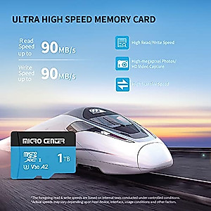 INLAND Micro Center Performance 1TB microSDXC Card, A2 Micro SD Card, UHS-I C10 U3 V30 A2 4K UHD Video Flash Memory Card with Adapter for Smartphones, Tablets, Drones and Action Cameras (1TB)