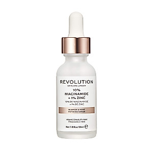 Revolution Skincare London, 10% Niacinamide + 1% Zinc Serum, Tackles Blemishes, Minimises Pore Appearance, Face Serum, 1.01 fl. Oz