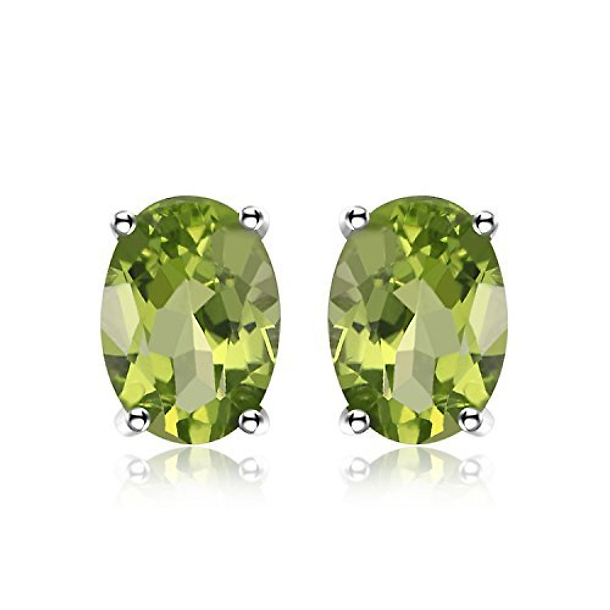 JewelryPalace Natural Garnet Peridot Amethyst Citrine Blue Topaz Birthstone Stud Earrings for Women, 14k Gold Plated 925 Sterling Silver Earrings for Women, Hypoallergenic Earrings for Girls Sets