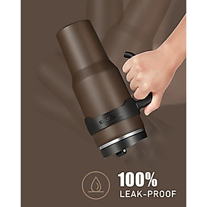 Gpeng 30 oz Stainless Steel Tumbler with Detachable Handle - Leakproof and Insulated Water Bottle, Versatile for Hot or Cold Drinks