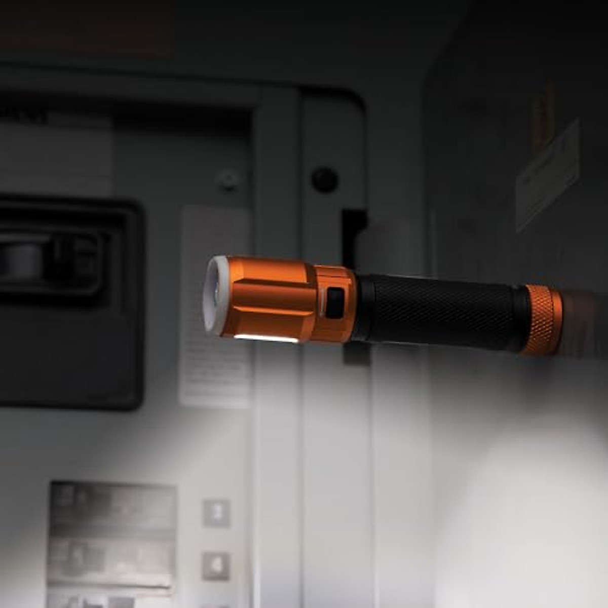 Klein Tools 56412 Rechargeable LED Flashlight with Worklight, 500 Lumens, USB Charging Cable, Pocket Clip, Battery Life Indicator, Magnetic