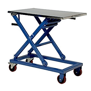 Vestil CART-660-M Steel Mechanical Scissor Cart, 660 lbs Capacity, 37" Length x 23-1/2" Width Platform, 17-1/4 - 39-1/4" Height Range