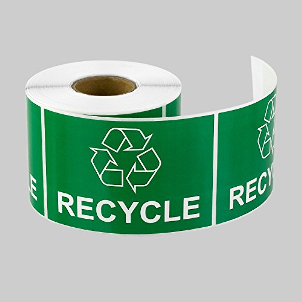 300 Recycling Sticker - 2 x 3 Inches Recycle Sticker for Trash Can Garbage Containers Recycling Bin Labels Stickers, Bright Green, Adhesive Weather Resistant - 1 Roll of 300 Labels