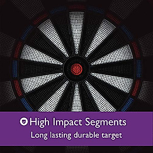 Fat Cat Electronx Electronic Dartboard Compact Size Over 35 Games with 167 Options Built-In Cabinet and Dart Storage for up to 12 Darts Auto Scoring LCD Display 8-Player Multiplayer and Soft Tip Darts