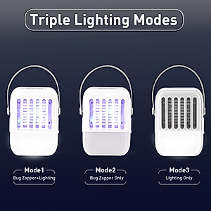 Vertmuro Solar Mosquito Killer, Lighting Mosquito Killer 2-in-1 Mosquito Killer, Cordless & Rechargeable Electric Mosquito Killer, Mosquito Killer with Suspension Ring, 2 Pack